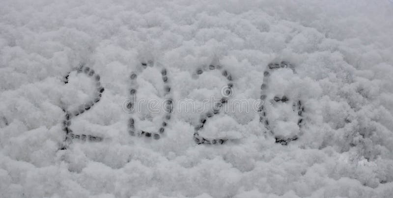 On the White Snow, the Numbers 2026, the Concept of Christmas and New ...