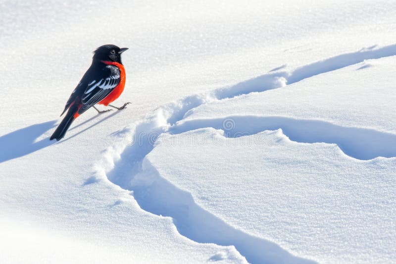 The White Snow Provides a Backdrop that Makes a Robin S Bright Red ...