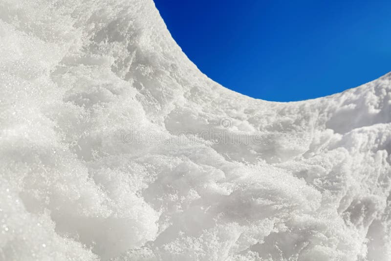White Snow Structure with Sky Stock Image - Image of crystal, winter ...