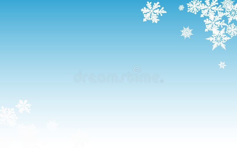 White Snowfall Panoramic Vector Blue Background. Stock Vector ...