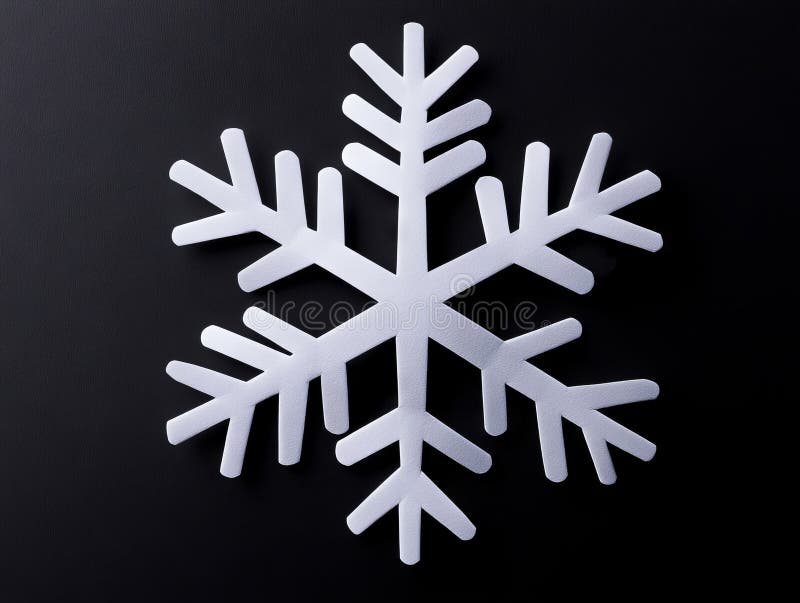 A White Snowflake on a Black Background Stock Image - Image of black ...