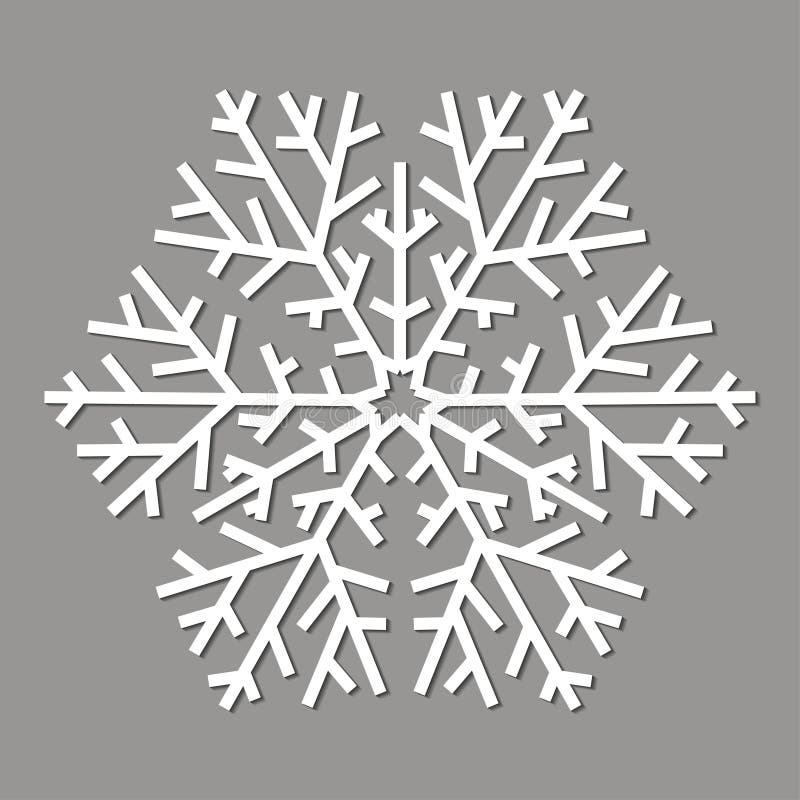 White Snowflake on a Grey Background Stock Illustration - Illustration ...