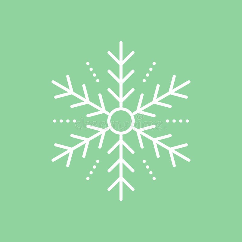 White Snowflake Icon in a Flat Design Style Stock Vector - Illustration ...