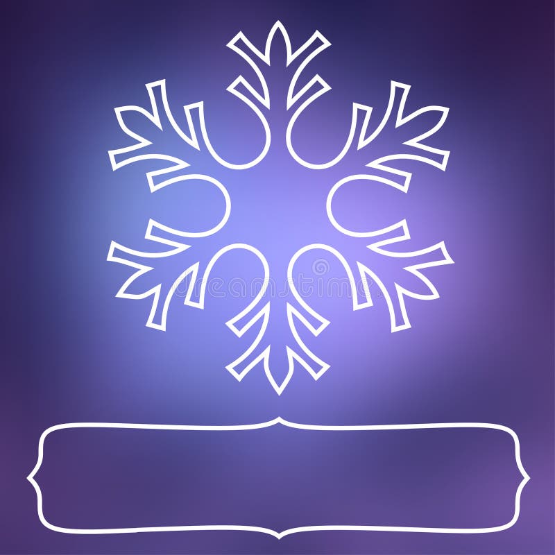 Blue Snowflake frame stock vector. Illustration of symbol - 129933165