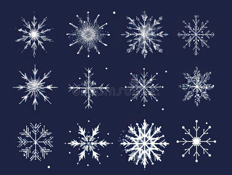 White Snowflakes on Blue Background Create a Stunning Visual Stock ...