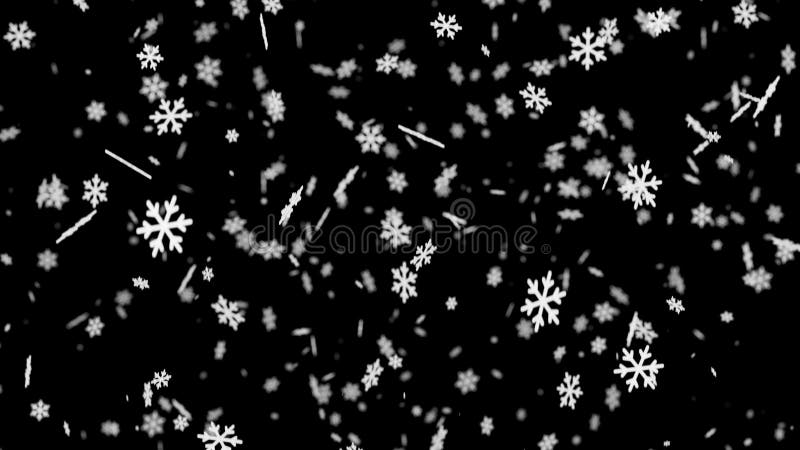 White Snowflakes Slowly Falling Down with Soft Focus. New Year or ...