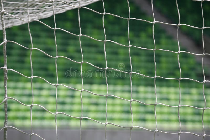 White Soccer Net with Green Grass Background Stock Photo - Image of ...