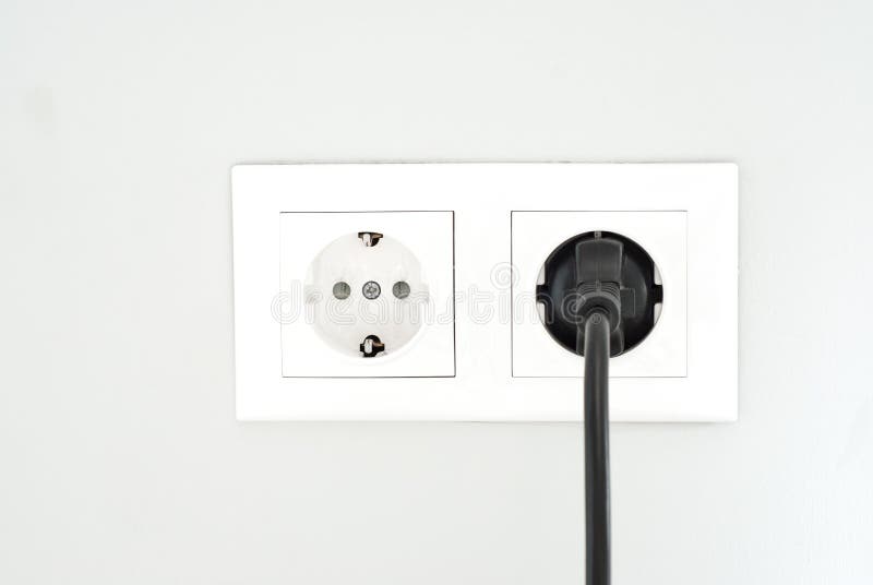 White socket. Power socket stock photo. Image of wall - 68582322