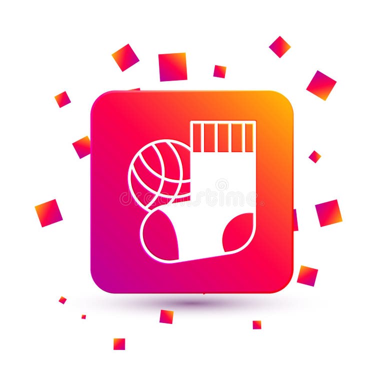 White Socks Icon Isolated on White Background. Square Color Button ...