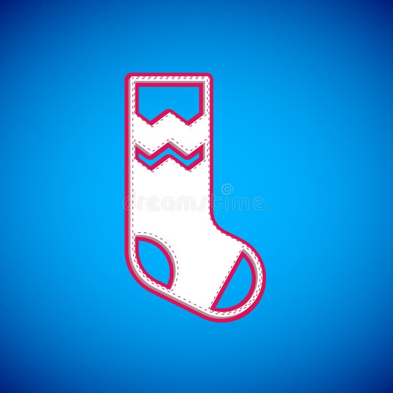 White Socks Icon Isolated on Blue Background. Vector Stock Vector ...