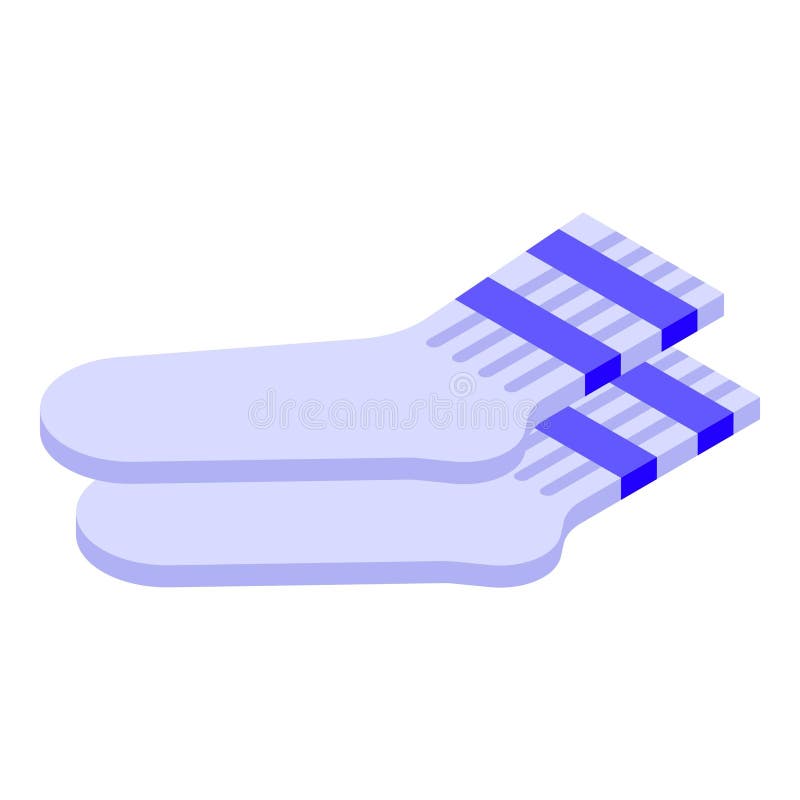 White Socks Icon Isometric Vector. Cute Pair Stock Vector ...