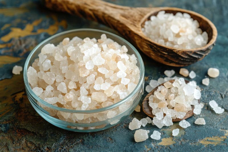 A White Sodium Hydroxide Particle Sits on a Clean Transparent Dish in ...