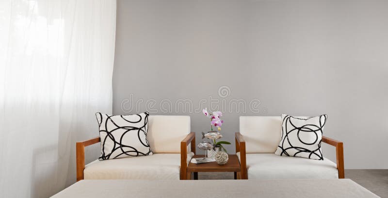 White sofa seat stock image. Image of grey, indoor, indo - 38719101