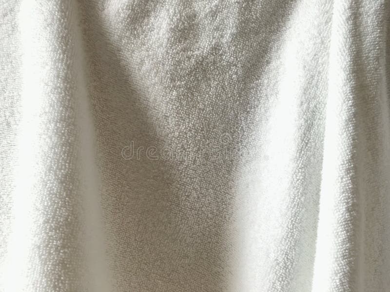 White Soft Cotton Towel Fabric Texture. Wrinkle Pattern after Using ...