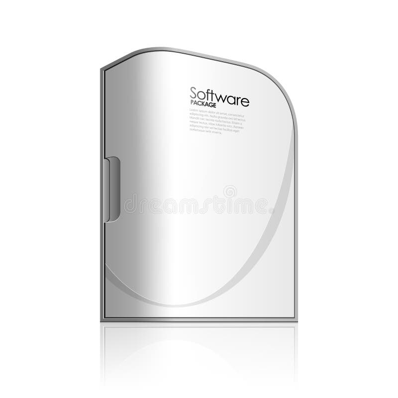 White Software Box with Rounded Corners Stock Vector - Illustration of ...