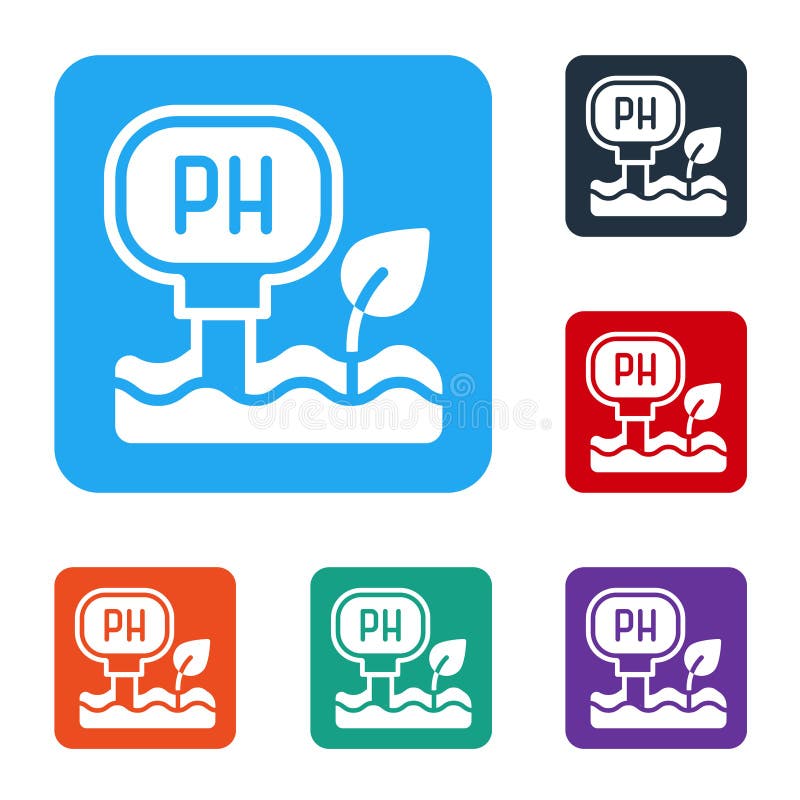 White Soil Ph Testing Icon Isolated Seamless Pattern on Blue Background ...