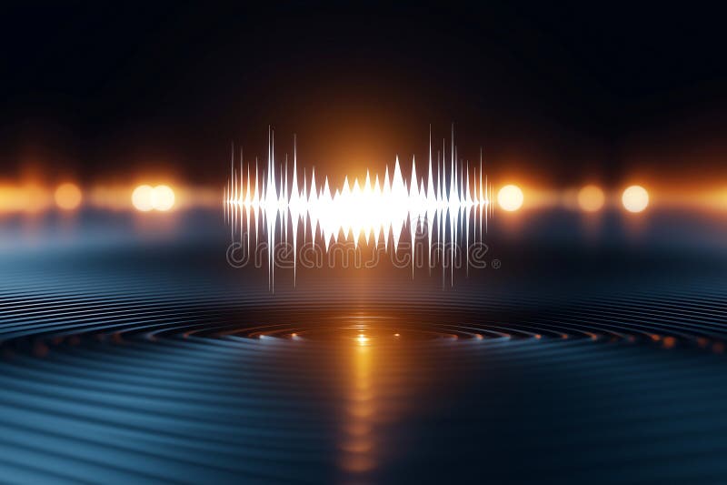 White Sound Wave Pattern on Dark Background Creates Striking Visual ...
