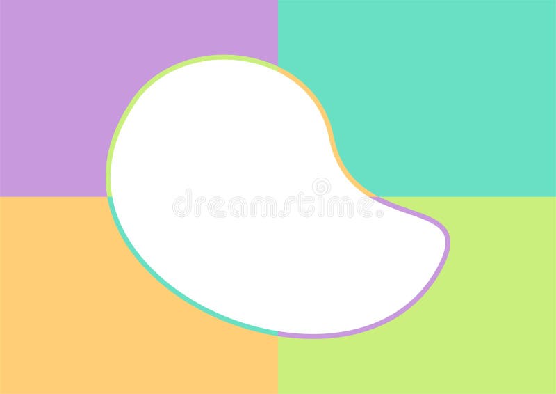 Banner Blob with Flowers stock vector. Illustration of pink - 195760703