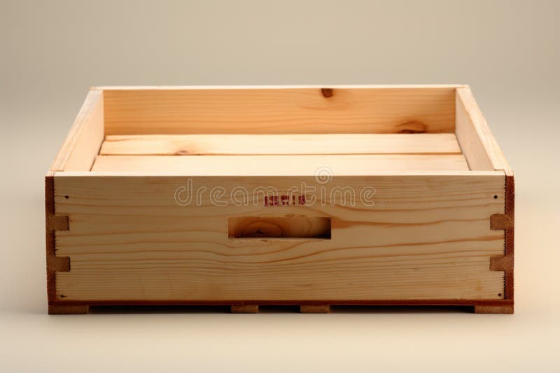 White Space Elegance Empty Wooden Crate Box, Minimalist and Isolated ...