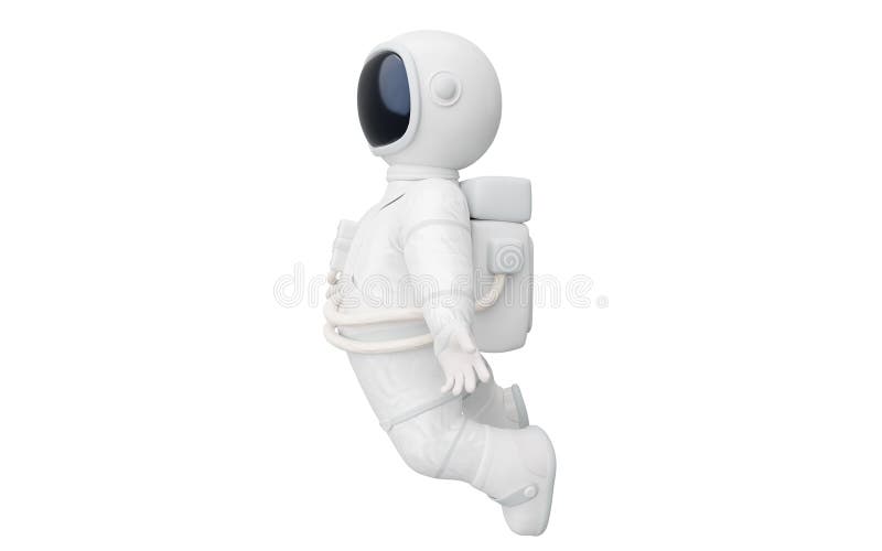 White Space Man, 3d Character, 3d Rendering Stock Illustration ...