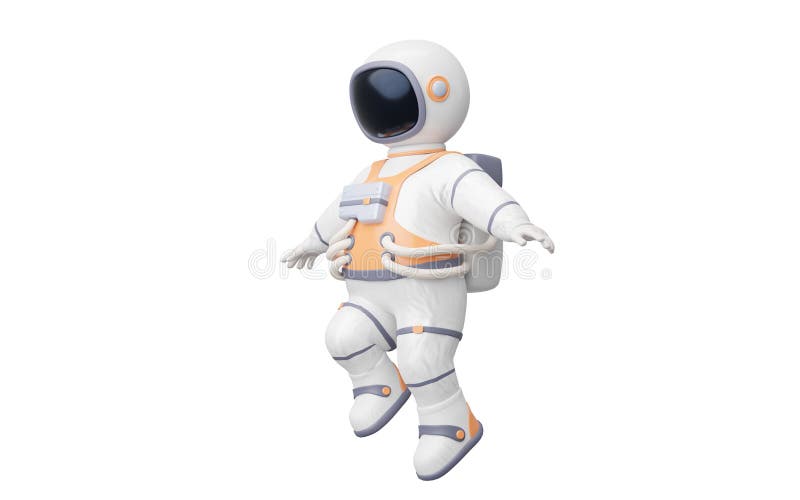 White Space Man, 3d Character, 3d Rendering Stock Illustration ...