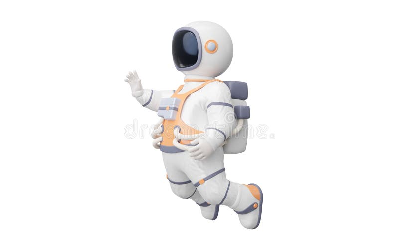 White Space Man, 3d Character, 3d Rendering Stock Illustration ...
