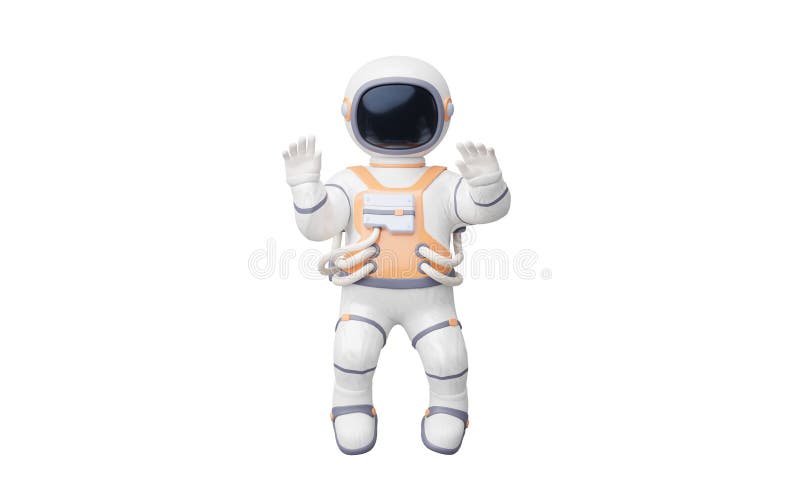 White Space Man, 3d Character, 3d Rendering Stock Illustration ...