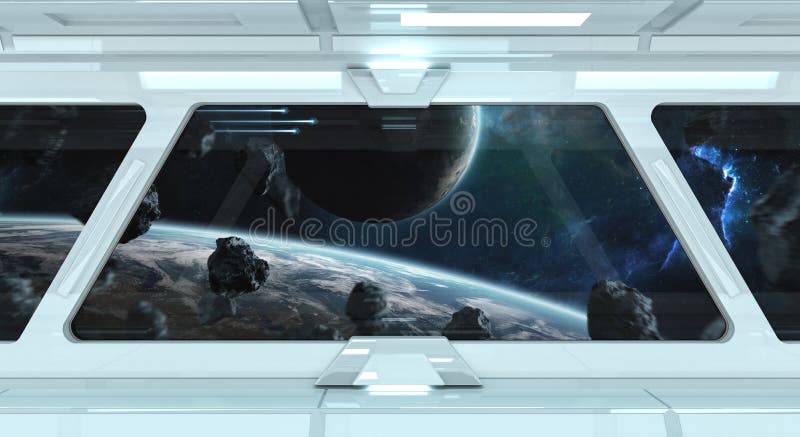 Spaceship Interior Large Window Stock Illustrations – 313 Spaceship ...