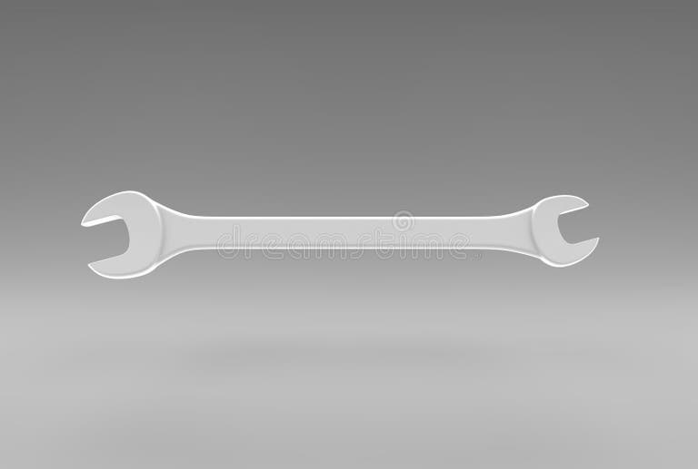 White Spanner on a Gray Studio Background. Minimal Concept Stock ...