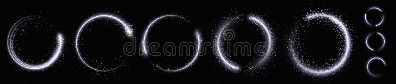 White Spark Circle Light Effect with Magic Glow Stock Vector ...