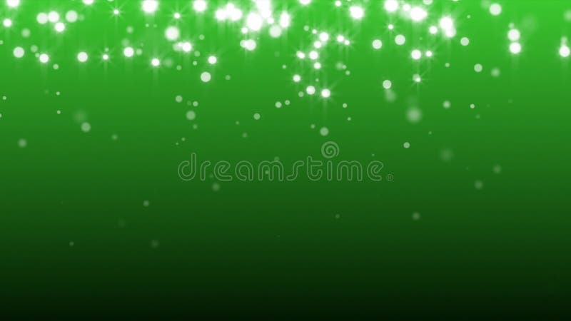 White Sparkles on Green Background Loop, Background Sparkling Glitter ...