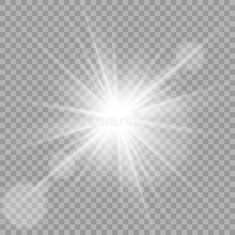 White Sparks Glitter Special Light Effect. Vector Sparkles on ...