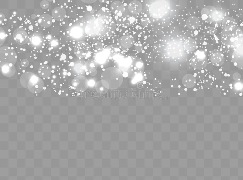 White Sparks and Stars Glitter Special Light Effect.snow Stock Vector ...
