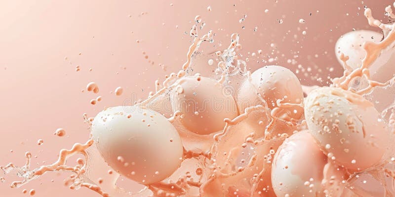 White Speckled Easter Eggs Suspended in Mid Air with Peach Fuzz Color ... White Speckled Easter Eggs Suspended in Mid Air with Peach Fuzz Color ...