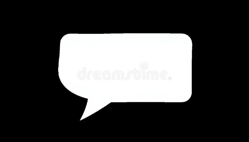 A White Speech Bubble on a Black Background Generated Stock ...