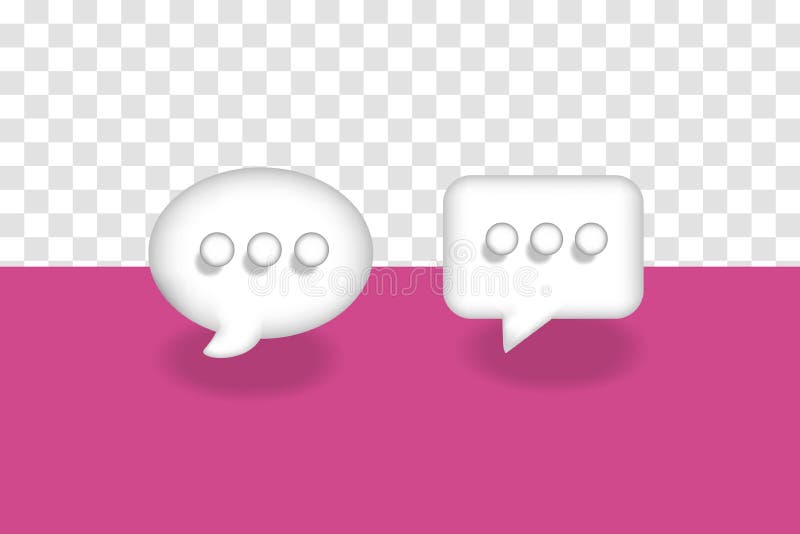White Speech Bubble Chat Icon Collection Set of Posters and Banner ...