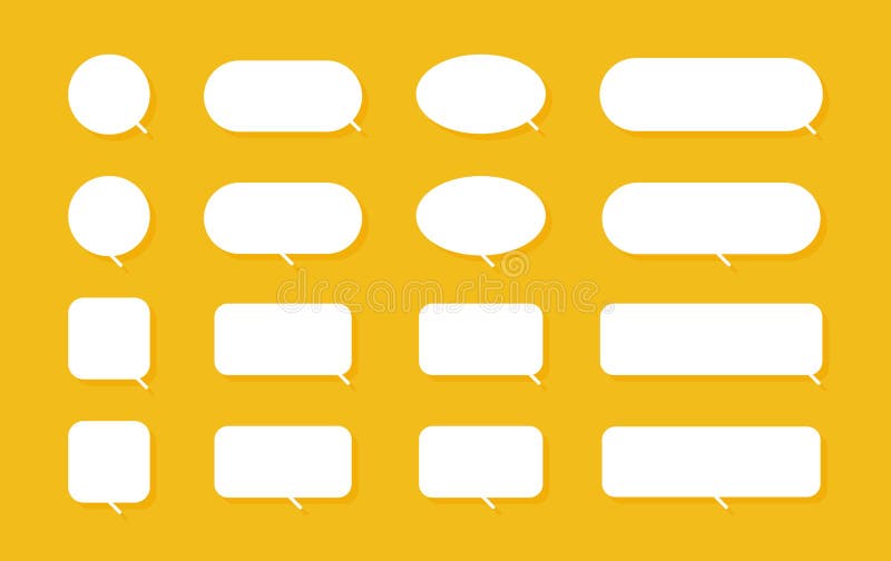 White Speech Bubble Element Collection, Empty Space Speech Bubble ...