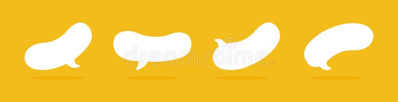 White Speech Bubble Element Collection, Empty Space Speech Bubble ...