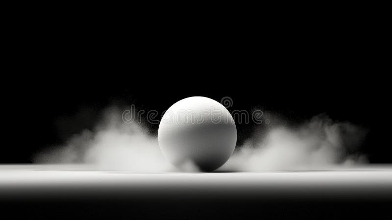 A White Sphere is Captured in Motion, Creating a Dynamic Smoke Effect ...