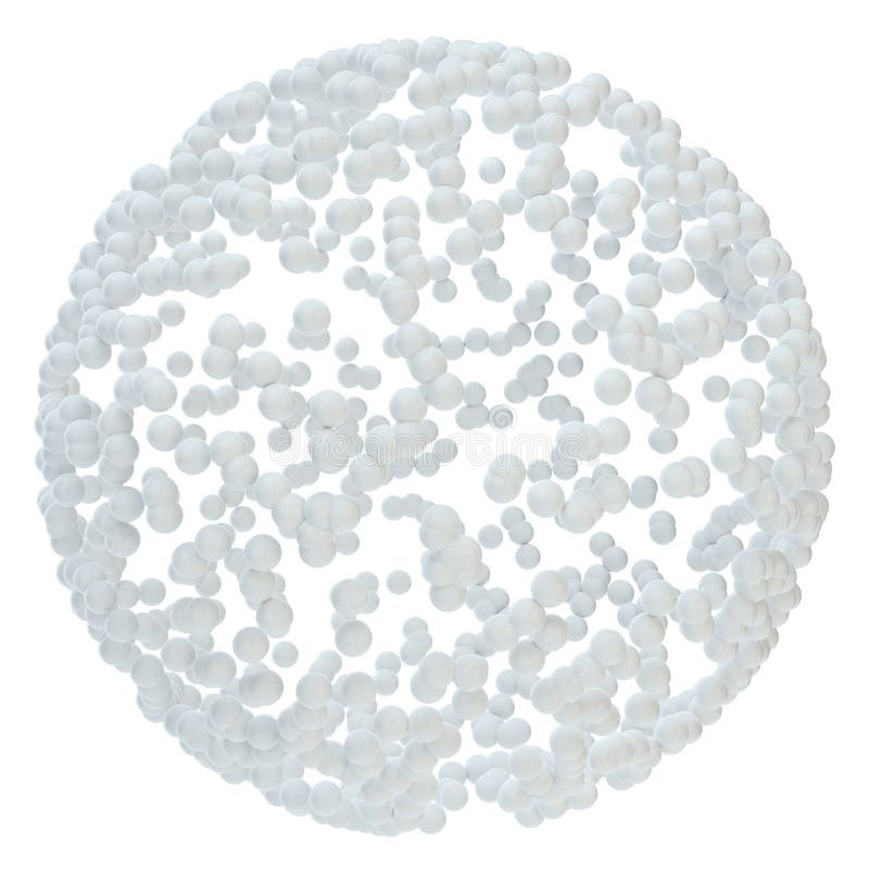 White Sphere Consisting of Small Particles Stock Illustration ...