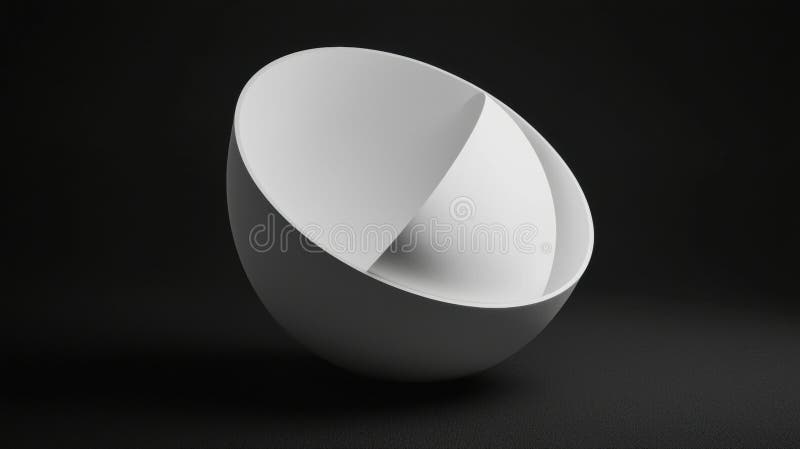 A White Sphere with a Curved Edge and a Semi-circular Indentation in ...