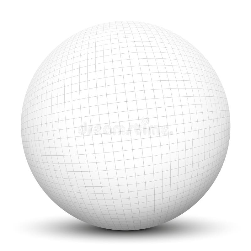 White Sphere with Graph Paper Texture Stock Illustration - Illustration ...
