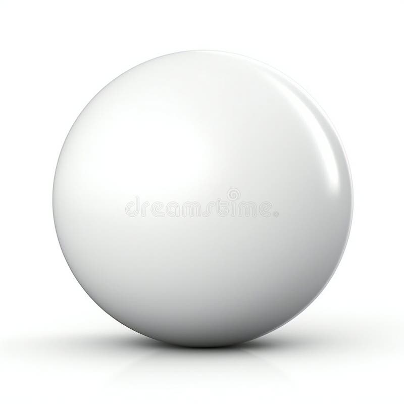 White Sphere Isolated on White Background Stock Illustration ...