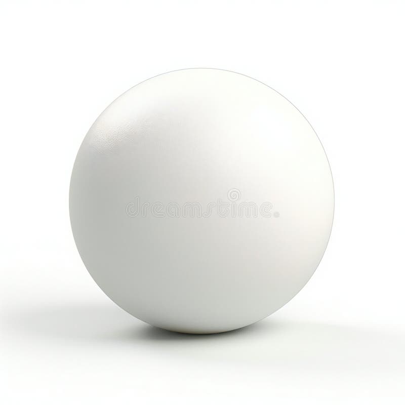 A Sphere on a White Background with Shadow Stock Illustration ...