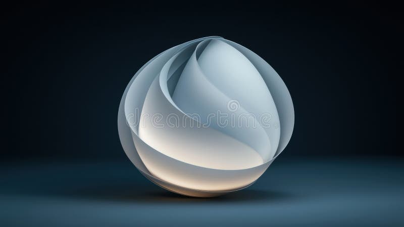 A White Sphere with a Light Source Inside, Casting a Soft Glow. Stock ...