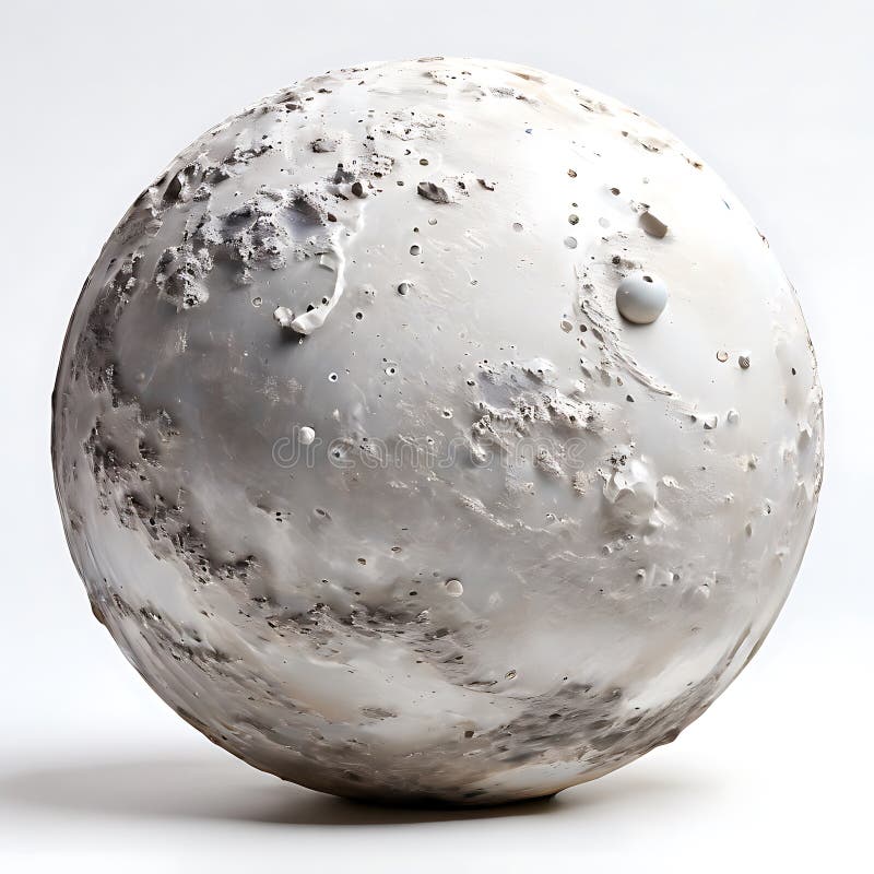 A White Sphere with Lunar-like Surface Stock Illustration ...
