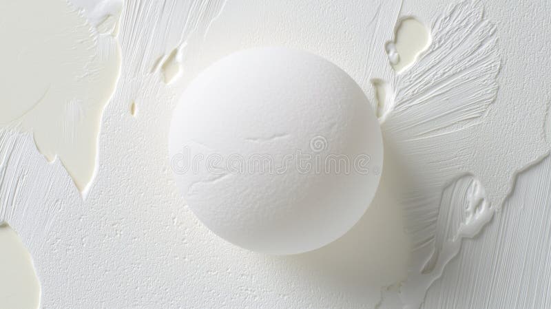 A White Sphere with a Textured Surface and a Hole in the Top. Stock ...