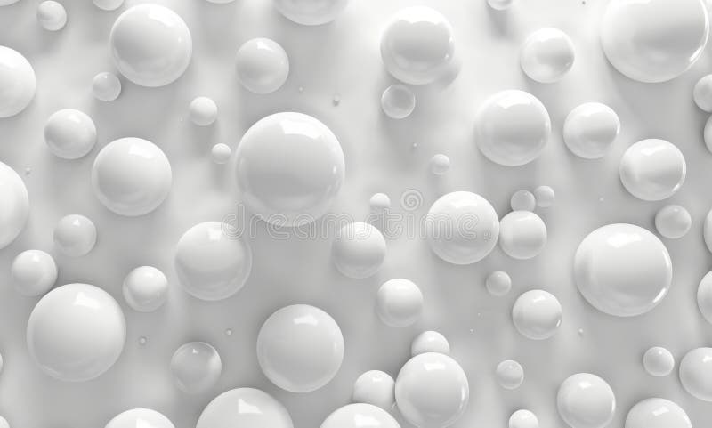 White Spheres Background Featuring Floating 3d Spheres on Smooth ...