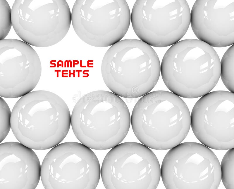 White spheres stock illustration. Illustration of three - 45781848