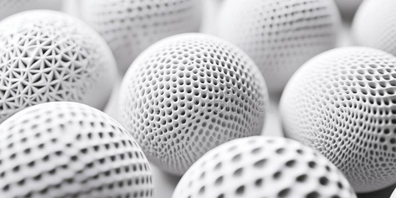 White Spherical Carbon Textures with a Matte Finish. Subtle Geometric ...